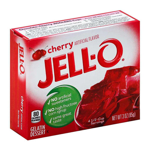 Jell-o Gelatin Cherry Jello Dessert 6 Oz (170g Jell-O Black Cherry ...